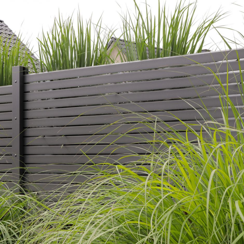 TraumGarten Gartenzaun SYSTEM Rhombus anthrazit | BENZ24