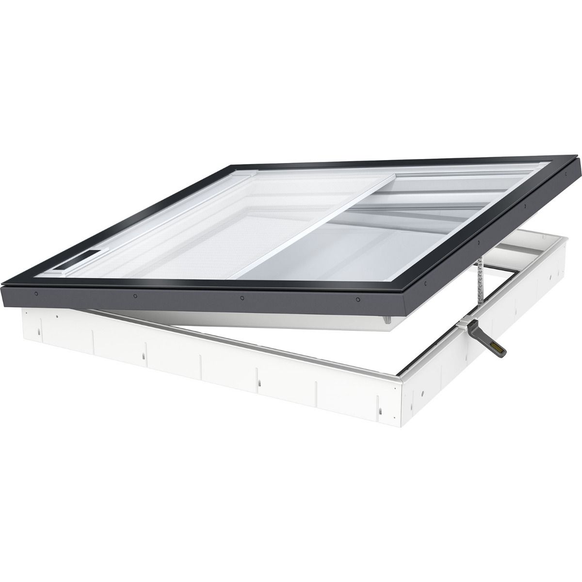 VELUX Flachdachfenster Basis-Element 3-fach verglast CVU Kuststoff Solar