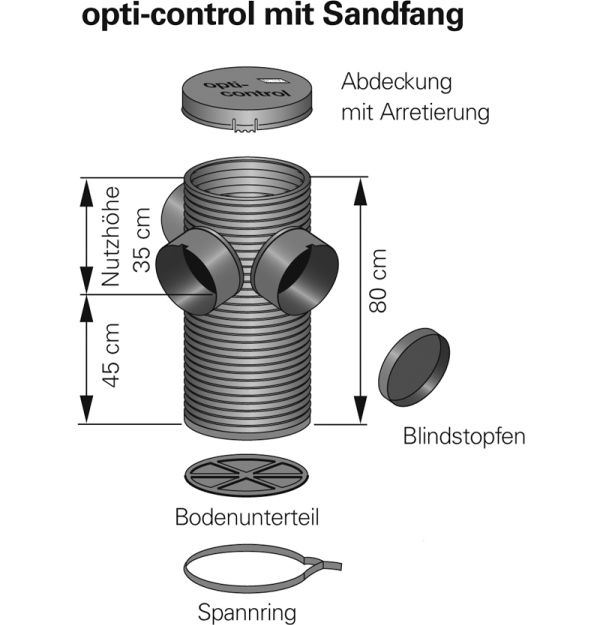 Opti-Control Kontrollschacht Revisionsschacht mit Sandfang