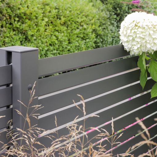 TraumGarten Gartenzaun SYSTEM Rhombus anthrazit | BENZ24