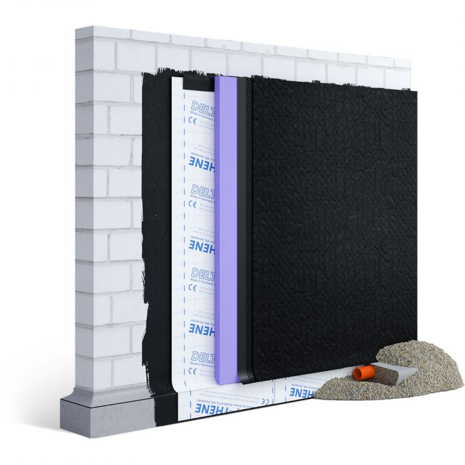 Dörken DELTA-EQ-DRAIN Noppenbahn mit Geotextil 12,5x2,40 m